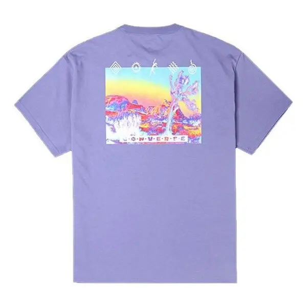 CONVERSE Inverted Desert Graphic T-shirt Asia Sizing - Slate Lilac