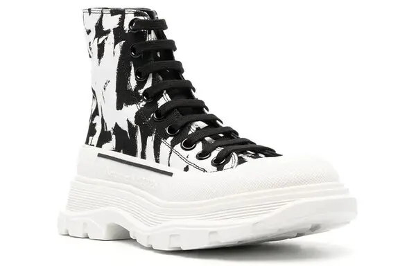 Alexander McQueen Graffiti Tread Slick Boots