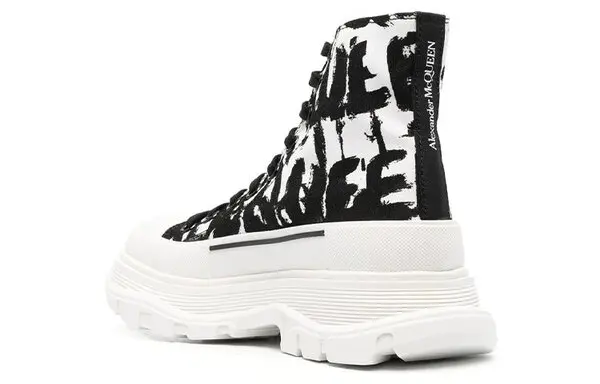 Alexander McQueen Graffiti Tread Slick Boots