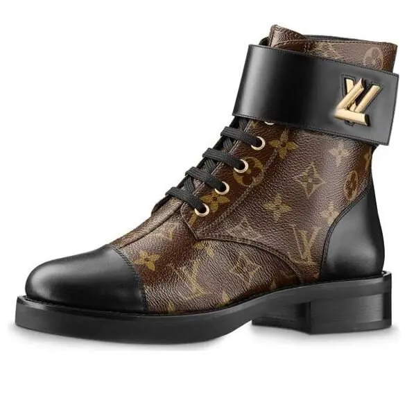 LOUIS VUITTON Monogram Canvas Martin Boots - Brown