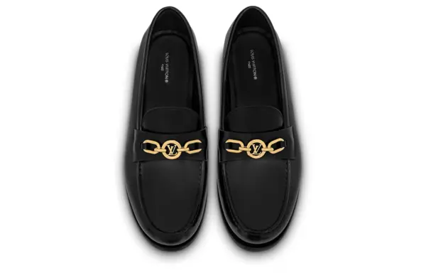 LOUIS VUITTON Loafer Shoes With Chain Detail