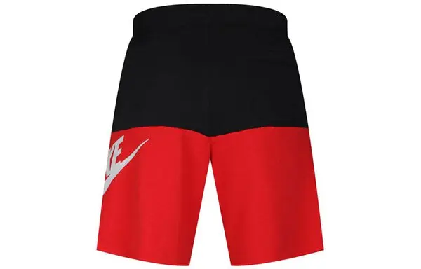 Nike Color Block Logo Sports Shorts - Blackred