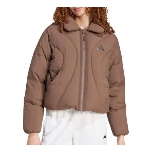 Adidas Cropped Down Jacket - Brown