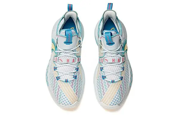 ANTA Gh2 Low 'easter' Athletic Sneakers - Blue/white/yellow