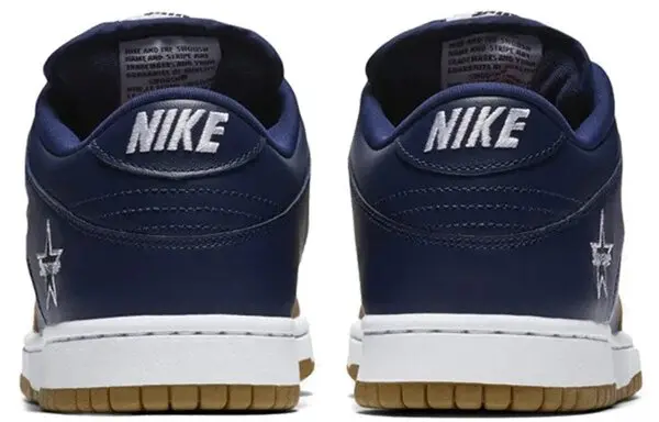 Nike X Supreme Sb Dunk Low Qs "metallic Gold - Blue/gold