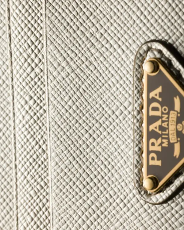 Prada Ss26 Saffiano Leather Card Holder - Pyrite