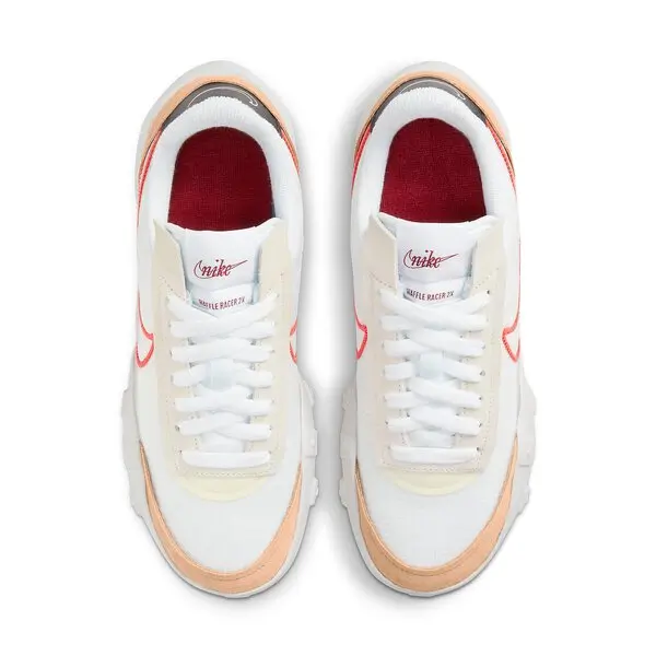 Nike Waffle Racer 2x "white Bright Crimson" Lace-up Sneakers