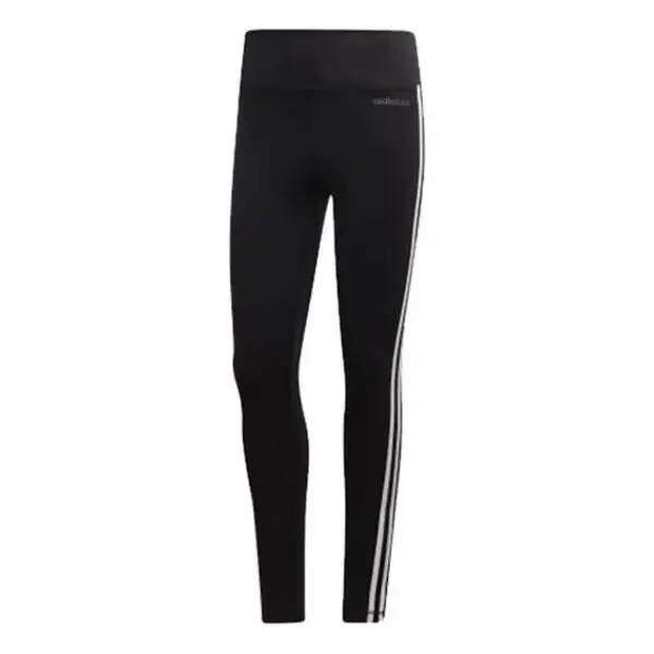 Adidas Designed 2 Move 3-stripes High-rise Long Tights - Black/white