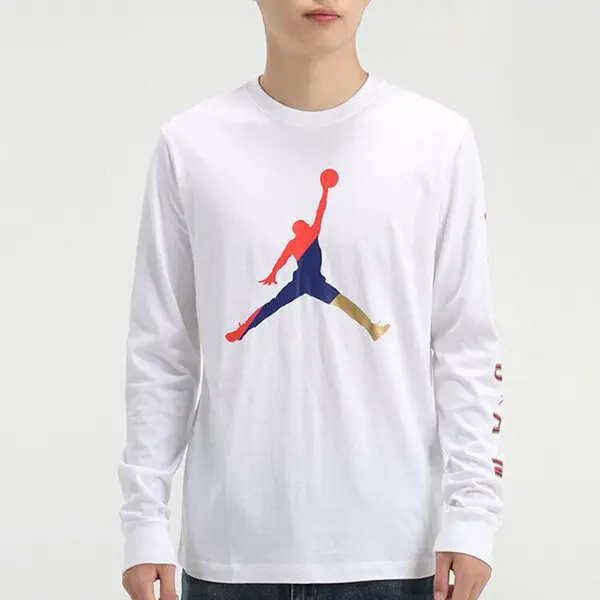 JORDAN Long Sleeve Crewneck Graphic T-shirt