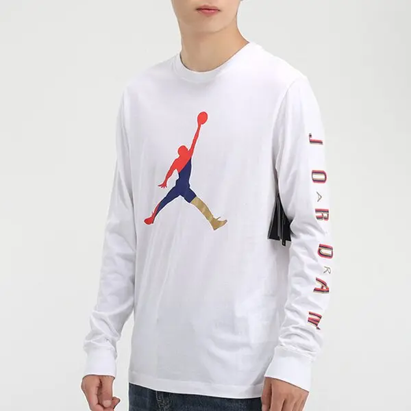 JORDAN Long Sleeve Crewneck Graphic T-shirt