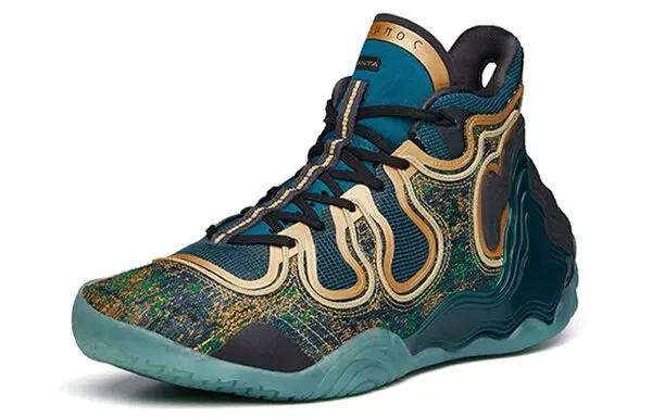ANTA Star Series 'xingyue' High Top Sneakers - Green/gold
