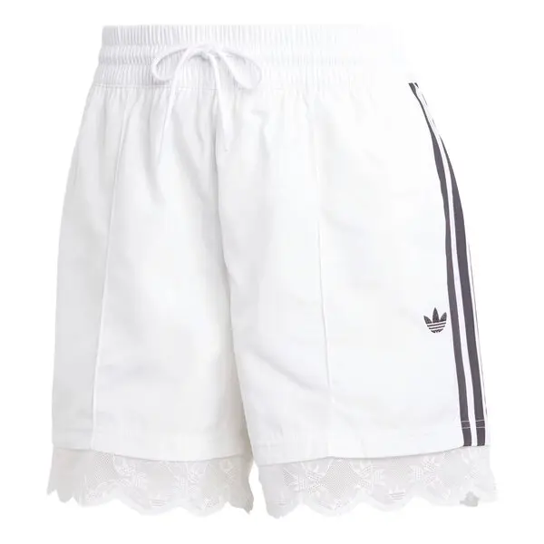 Adidas Lace Trim 3-stripes Shorts - White