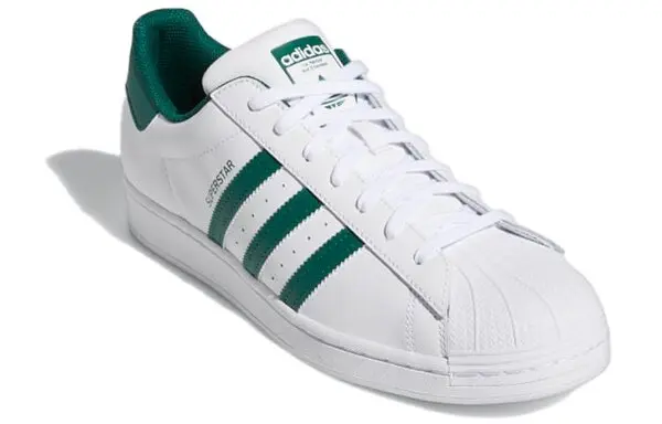Adidas Superstar Low Top Sneakers - White/green