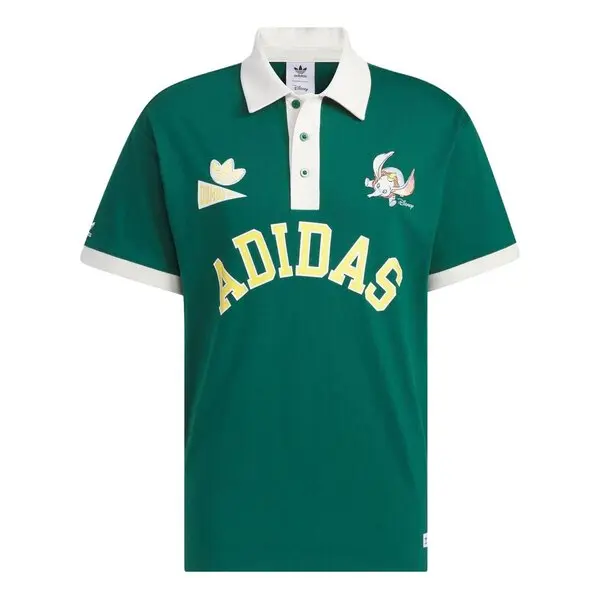 Adidas Originals X Disney Sportswear Polo Shirt 'dumbo Green - Green/white
