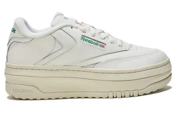REEBOK Club C Extra Platform Sneakers - Chalk/chalk/glen Green
