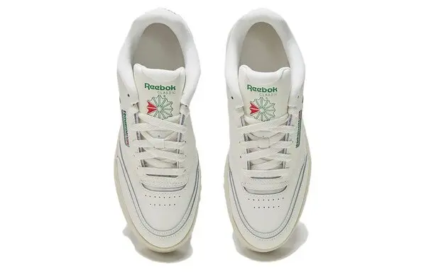 REEBOK Club C Extra Platform Sneakers - Chalk/chalk/glen Green