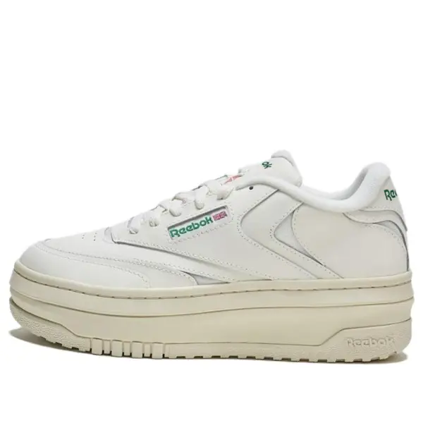 REEBOK Club C Extra Platform Sneakers - Chalk/chalk/glen Green
