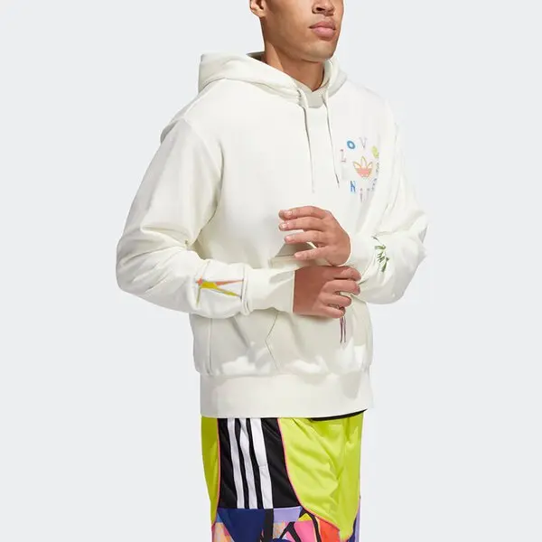Adidas Originals Logo Pattern Embroidered Hoodie