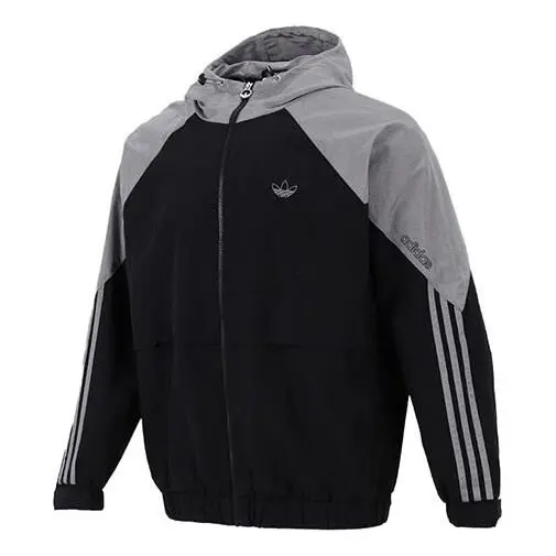 Adidas Originals Contrasting Colors Raglan Sleeve Hooded Jacket - Default Color