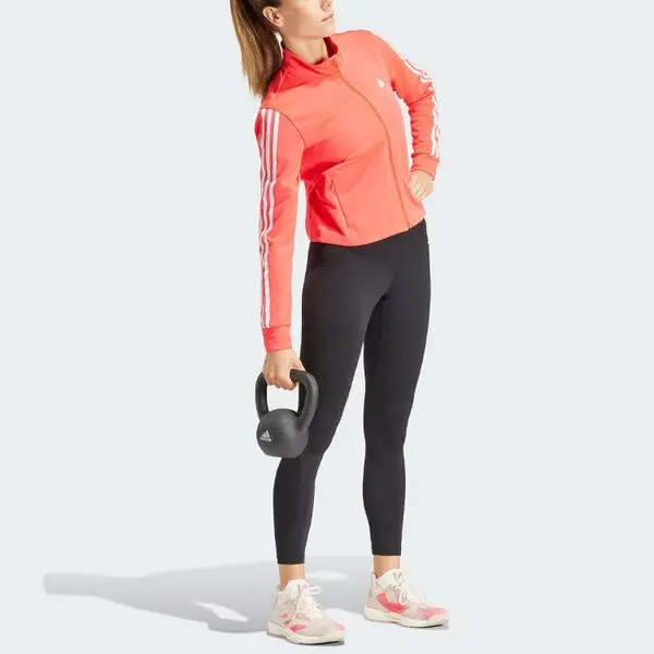 Adidas Aeroready Train Essentials 3-stripes Track Top - Pink