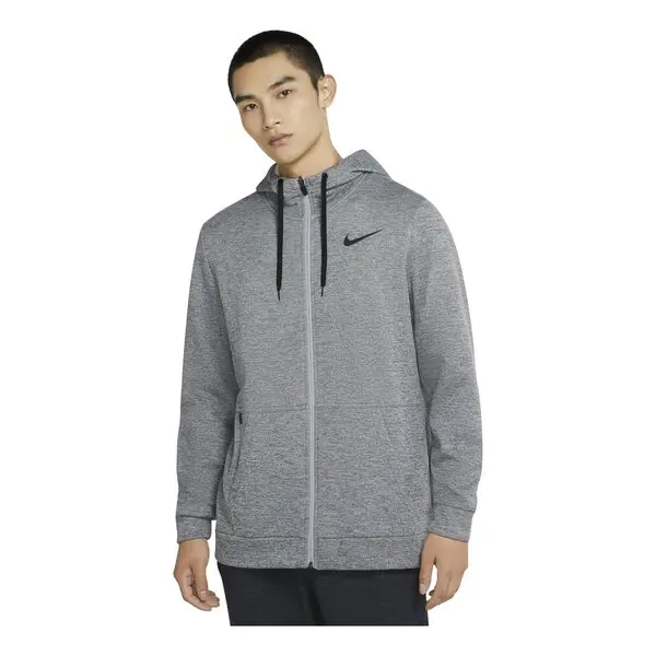 Nike Therma Training Fleece Lined Hooded Jacket - Grey