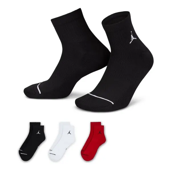 JORDAN Jumpman Ankle Socks 3 Pack - Black