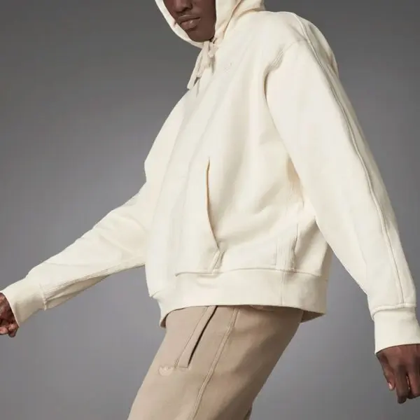 Adidas Originals Blue Version Series Cotton Hooded Pullover - White