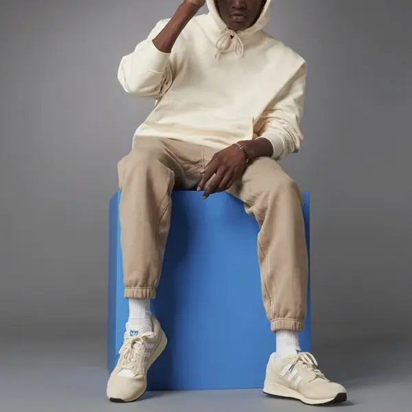Adidas Originals Blue Version Series Cotton Hooded Pullover - White