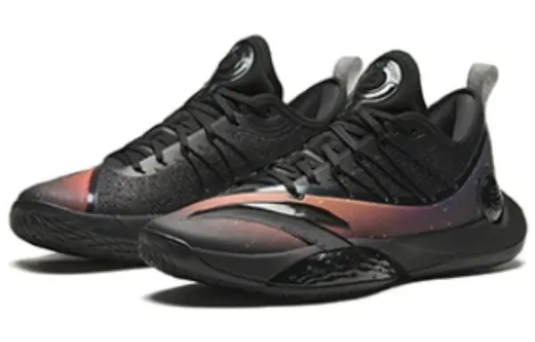 ANTA Sky 2 Low Athletic Sneakers - Black/orange