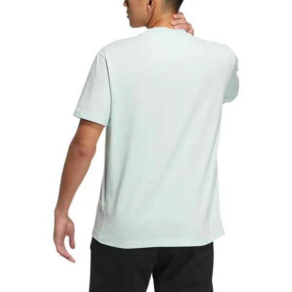 Adidas Neo Solid Color Round Neck Sports Short Sleeve Dotted Green T-shirt - Default Color