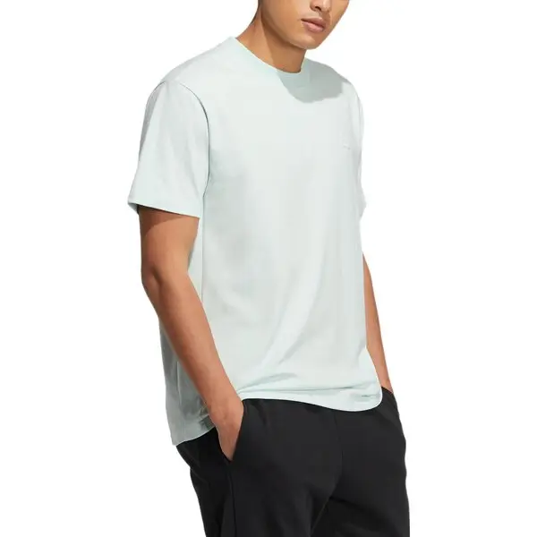 Adidas Neo Solid Color Round Neck Sports Short Sleeve Dotted Green T-shirt - Default Color