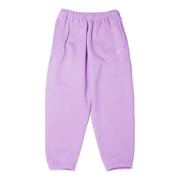 Nike Small Logo Embroidered Casual Sports Bundle Feet Long Pants/trousers Purple - Default Color