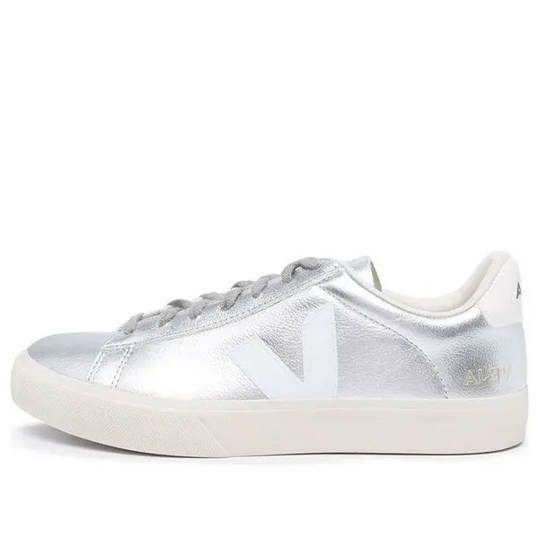 VEJA Campo Chromefree Lace-up Sneakers - Silver/white