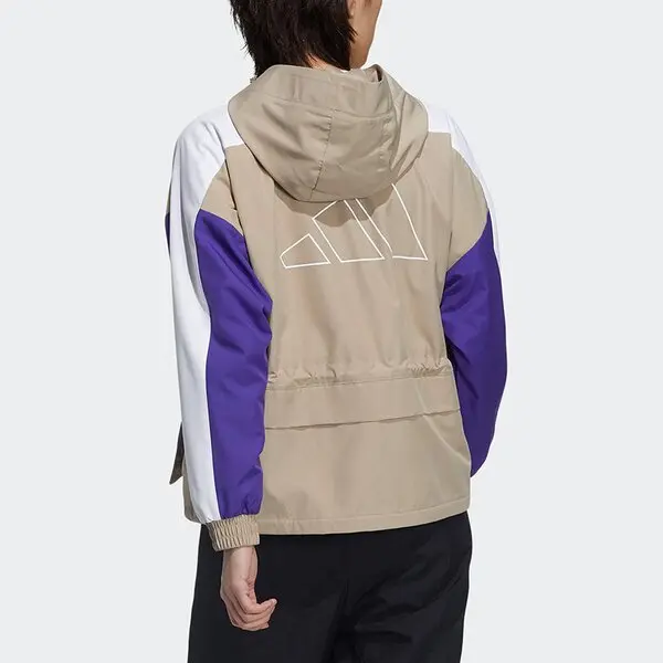 Adidas Cny Jacket Patchwork Print Sports Hooded Jacket