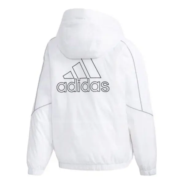 Adidas Down Field Jacket With Hood - White