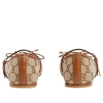 Gucci 26 Horsebit Ballet Flat - Beige/brown