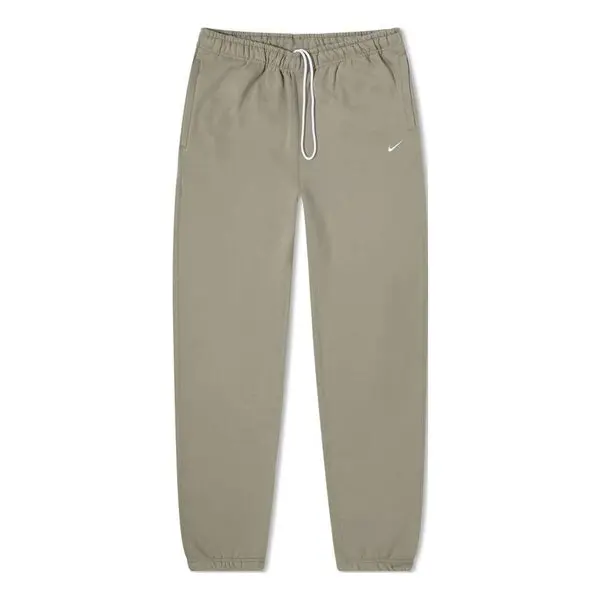 Nike Logo Embroidered Bundle Feet Casual Solid Color Sports Pants/trousers/joggers Gray - Multi-color