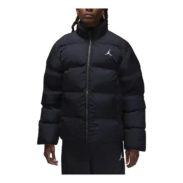 JORDAN Essentials Poly Puffer Jacket - Black/white