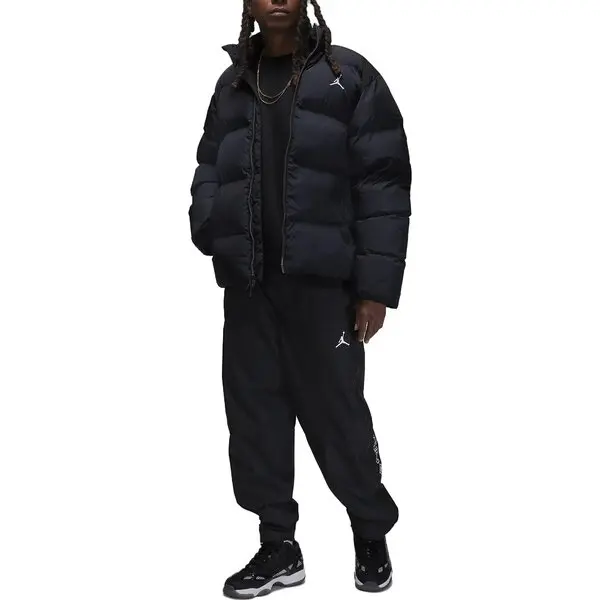 JORDAN Essentials Poly Puffer Jacket - Black/white