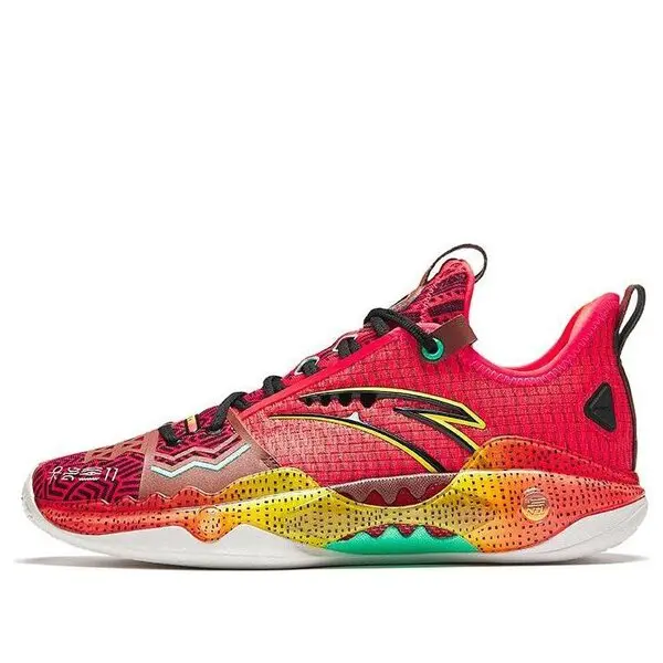 ANTA Shock Wave 5 Pro "strength" Athletic Sneakers - Red/orange