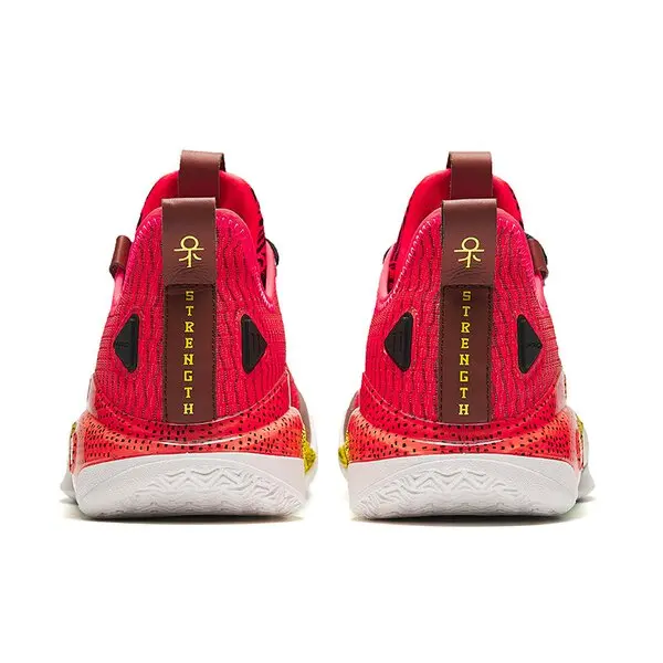 ANTA Shock Wave 5 Pro "strength" Athletic Sneakers - Red/orange