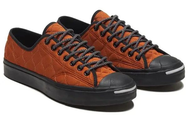 CONVERSE Jack Purcell Quilted Low Top Sneakers - Orange/black