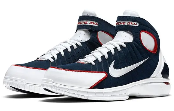 Nike Zoom Huarache 2k4 "olympics" High Top Sneakers - White/blue/red