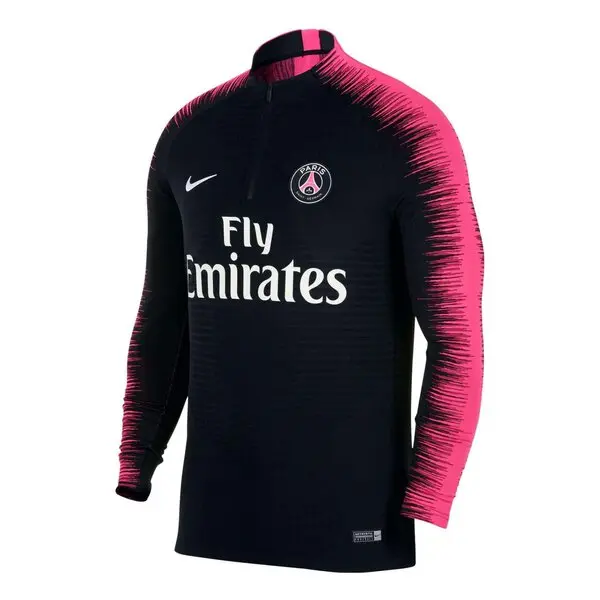 Nike Contrasting Colors Alphabet Team Half Zipper Soccer Jacket 'black Pink - Multi-color