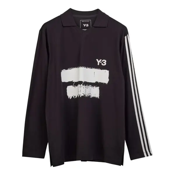 Adidas Y-3 Graphic Logo Long Sleeve Top - Black