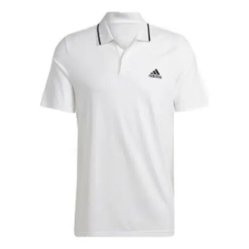 Adidas Essentials Piqu Small Logo Polo Shirt - White