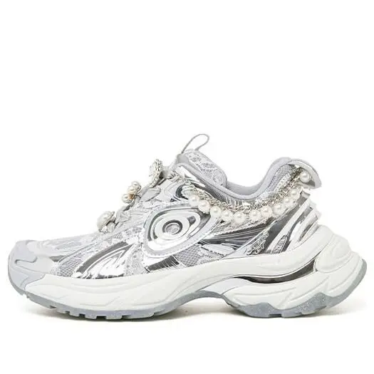 OLD ORDER Turbo Gt Pearl Embellished Lace-up Sneakers