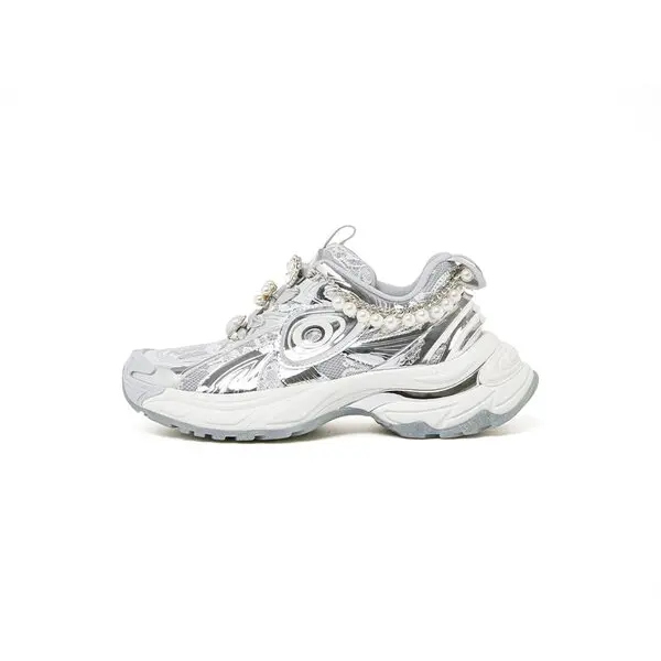 OLD ORDER Turbo Gt Pearl Embellished Lace-up Sneakers