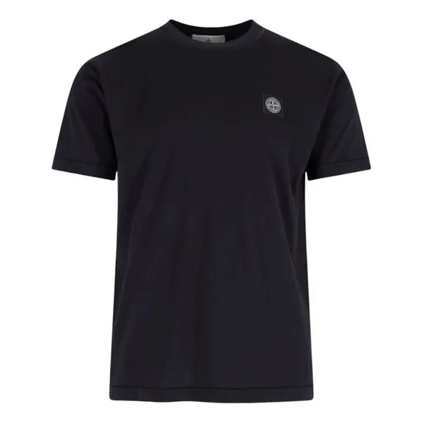 Stone Island 2100027 60/2 Slim-fit Compass Patch T-shirt - Black