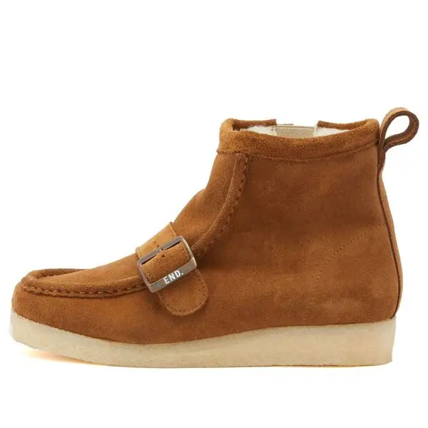 Clarks X End. X Beams Plus Walla Hi Strap Boots - Dark Brown